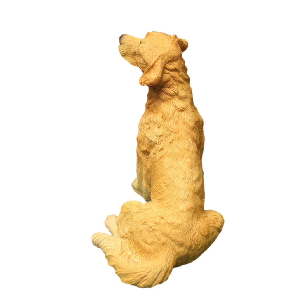 lanema Cute Resin Golden Retrievers Ornament Office Desk DIY ...