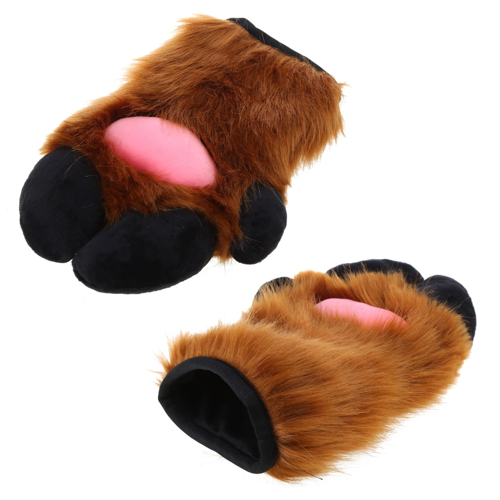 lanema Cute Sheep Hoof Shape Mittens Women Men Cartoon Gloves Plush ...