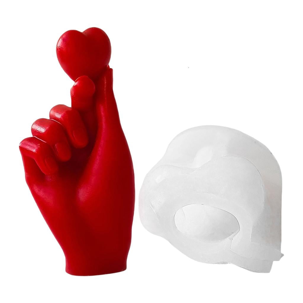 lanema DIY Silicone Decoration Mold for Heart Finger Shaped Candle and ...