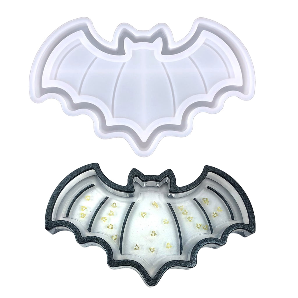 lanema Diy Crystal Fruit Tray Mold Pumpkin Bat Epoxy Resin Mold Specter ...