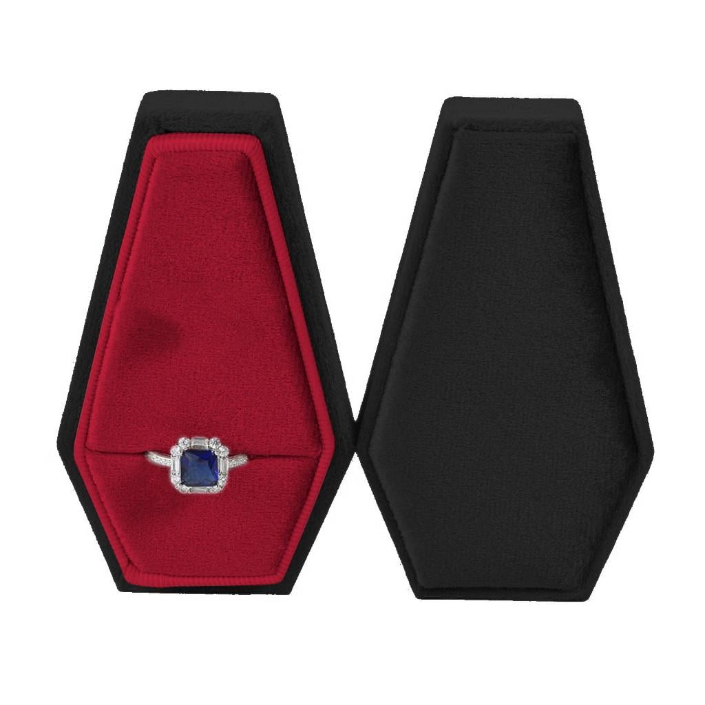 lanema Luxurious Coffins Jewelry Box Large Velvets Rings Container Gifts for Unique Lovers ...