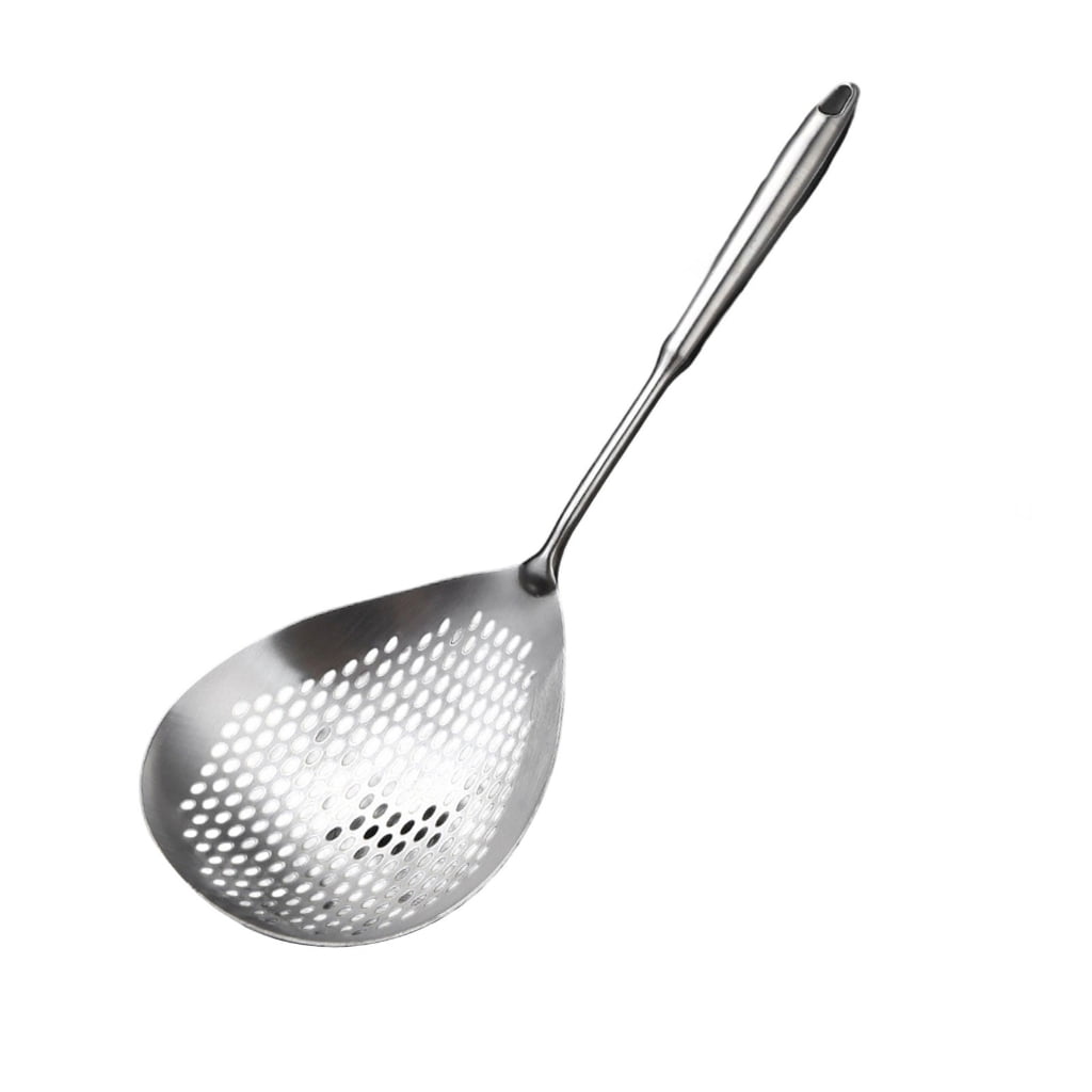 lanema Ergonomic Stainless Steel Strainer Ladle for Easy Handling Metal ...