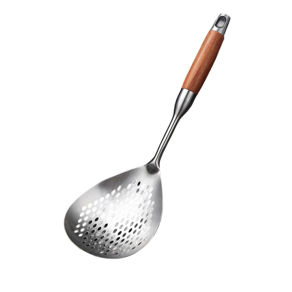 lanema Ergonomic Stainless Steel Strainer Ladle for Easy Handling Metal ...