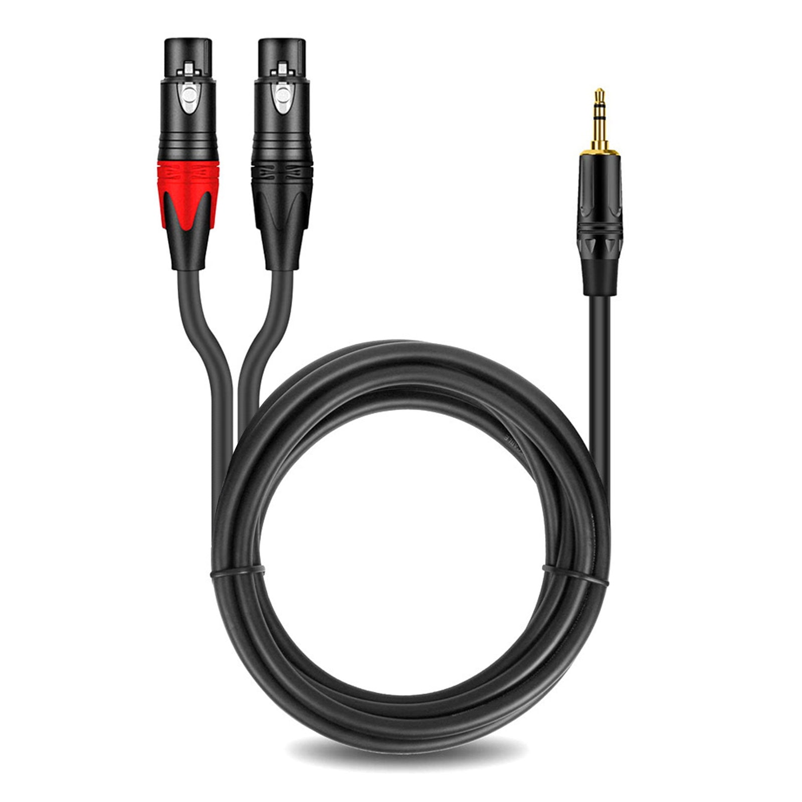 lanema Flexible 3.5mm to 3Pin Female Cable Auditory Connectors PVC ...