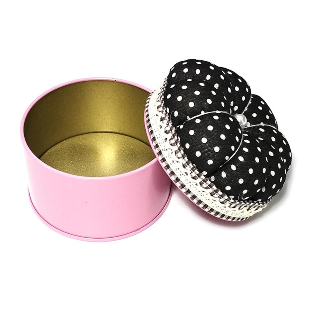 lanema Flower Pin Cushion with Metal Storage Box Sewing Pin Holder for ...