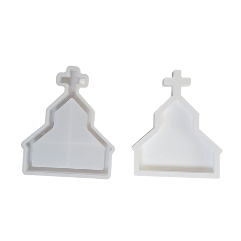 lanema Food Grade Silicone Cathedral Mold Church Tray Design ...