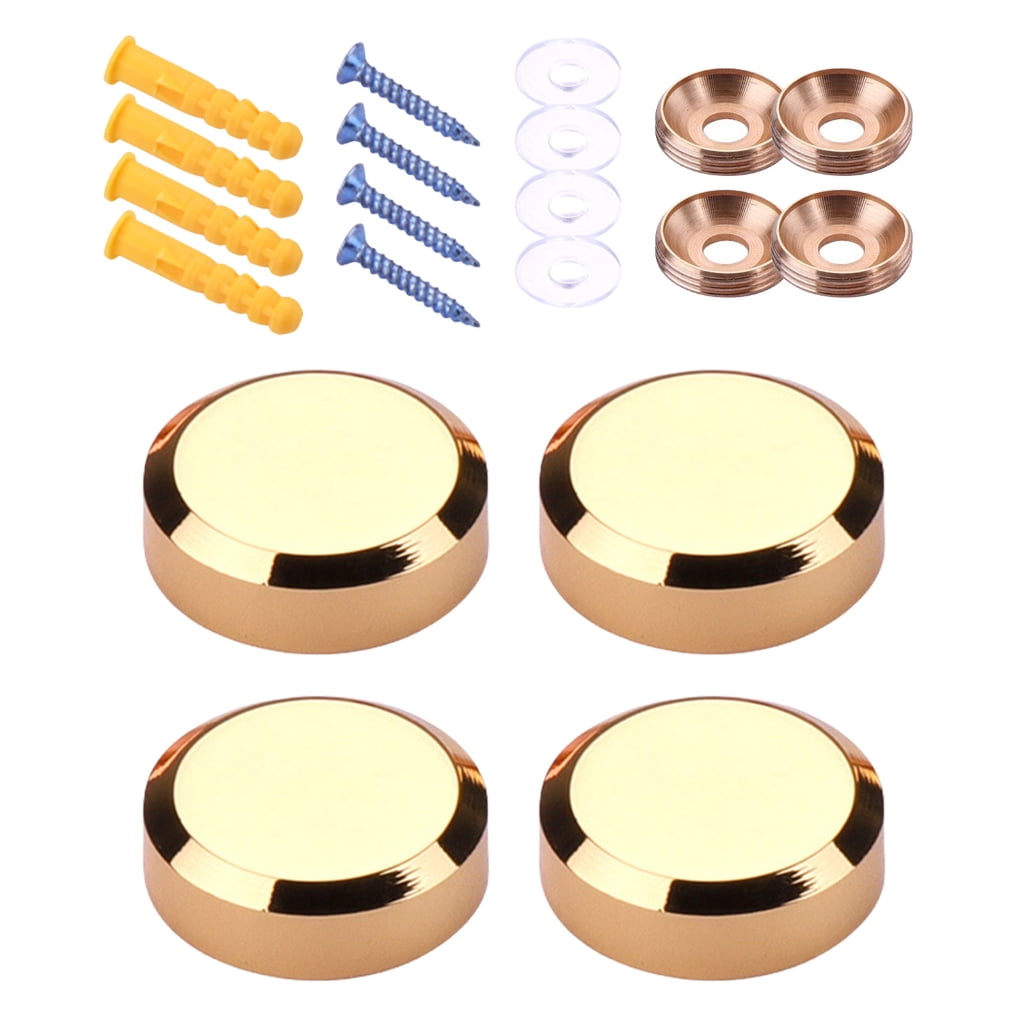 lanema Four Gold Brass Beveleds Mirror Screws Suitable for Home And ...