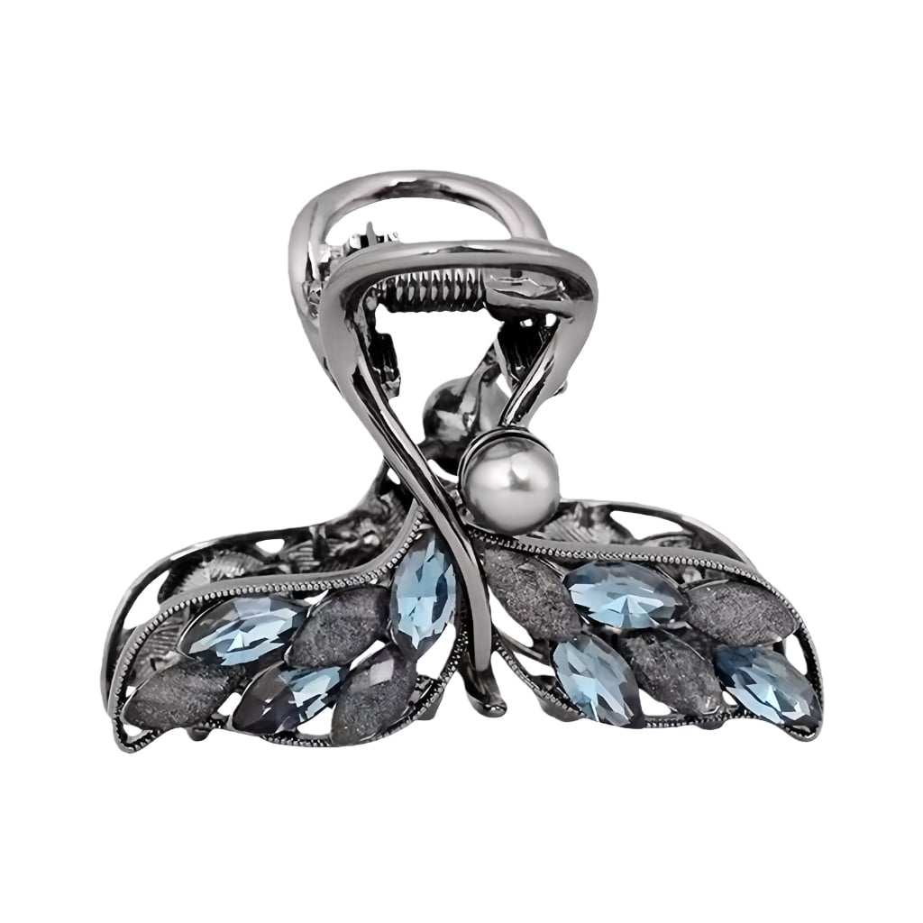 lanema French Rhinestones Fish Tail Hair Claw Clip Secure Spring Clip ...