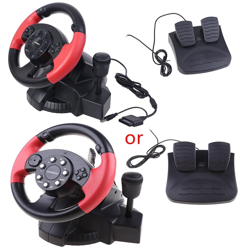 lanema Gaming Steering Wheel Gamepad Racing Game Steering Wheel Dual Motor Vibration For FT33D3 ...