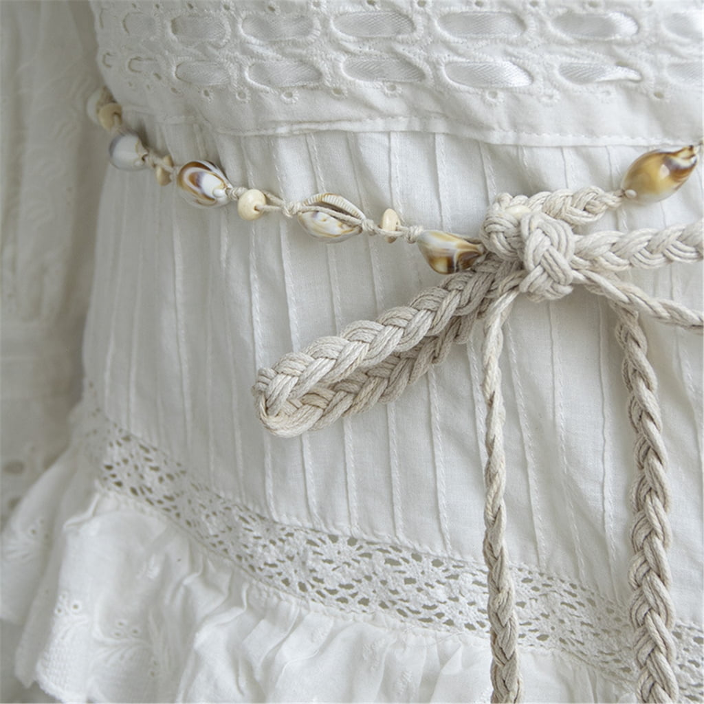 lanema Girls Cowgirl Waist Belt Shells Braided Belt with Woven ...