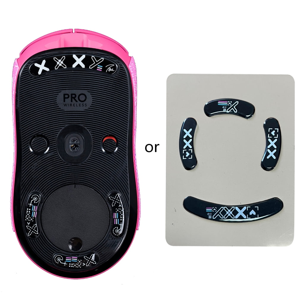 lanema Glass Mouse Skates Pad 1Set Rounded Curved Edges Mouse Feet ...