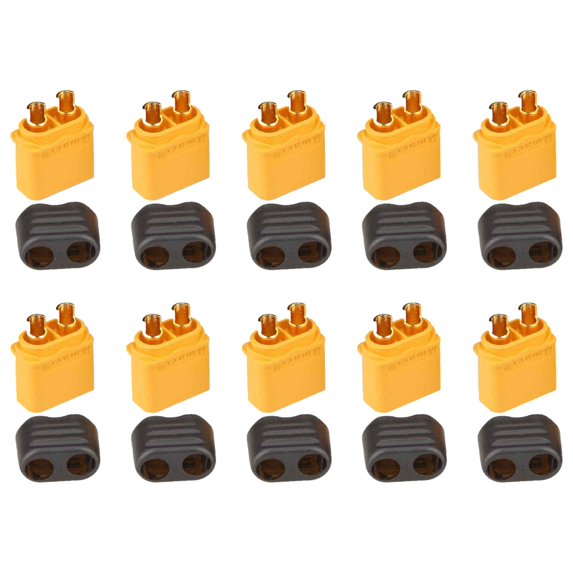 lanema Gold Plate Brass XT60H Plugs Connectors for Racing Quadcopter ...