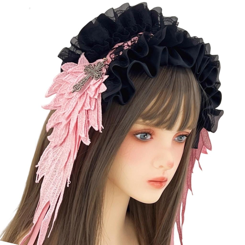 lanema Gothic Hair Ornament With Delicate Lace Embroidery And Edgy ...