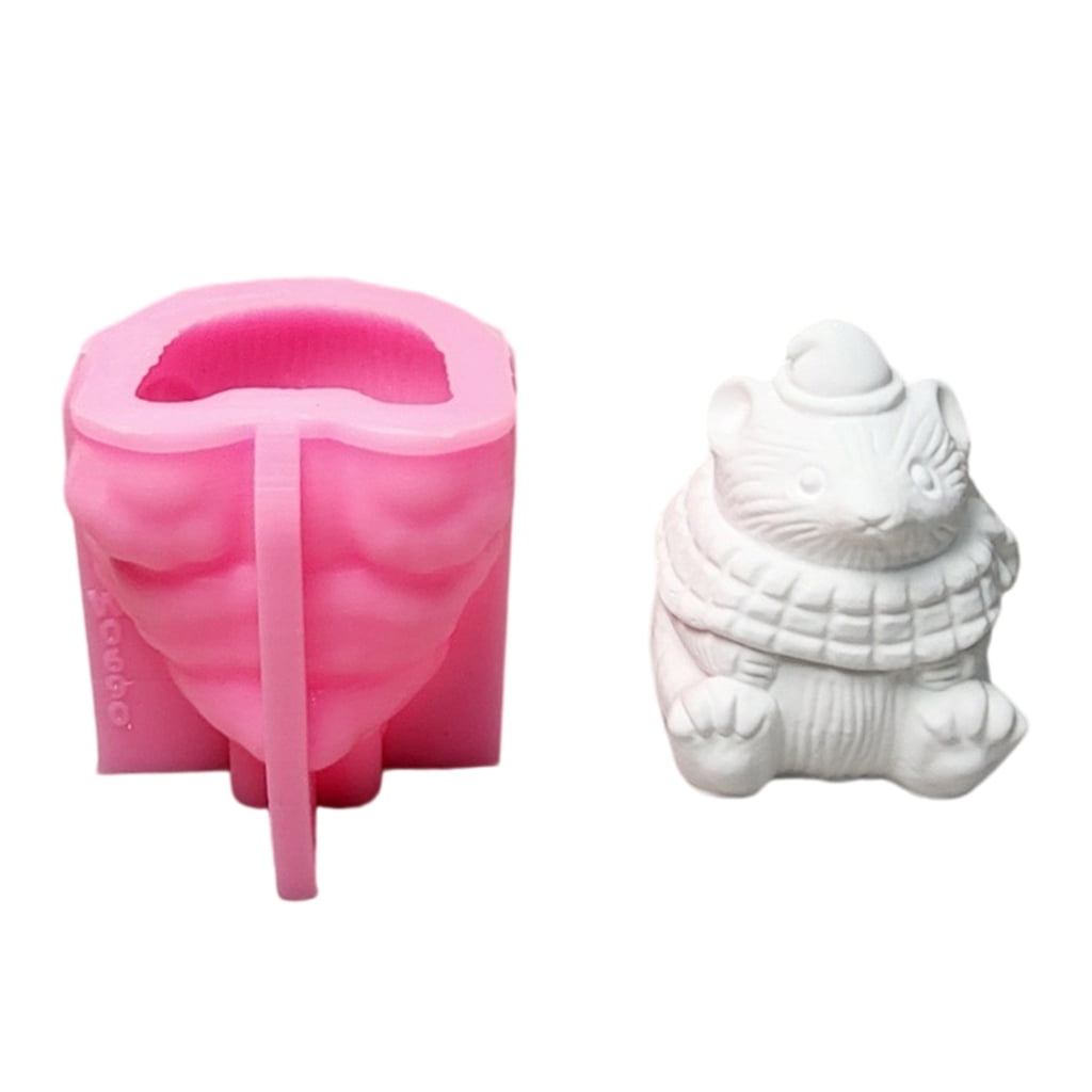 lanema Hamster Silicone Candle Molds for Candle Soap Making Chocolate ...