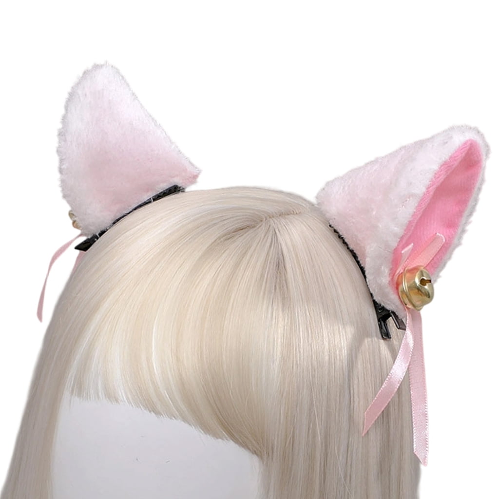 lanema Handmade Cats Ear Hair Clip with Bows for and Party Costume ...