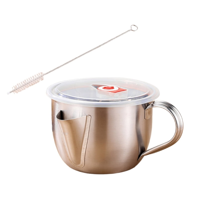 lanema Heavy Duty Steel Kitchen Oil Strainer Filter Separator Bowl With ...