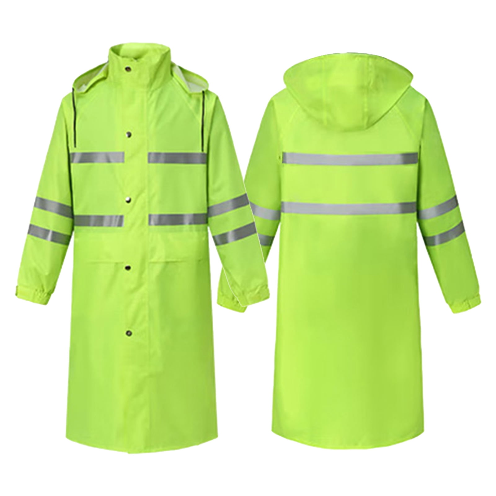 lanema High Visibility Concealed Hooded Long Length Rain Construction ...