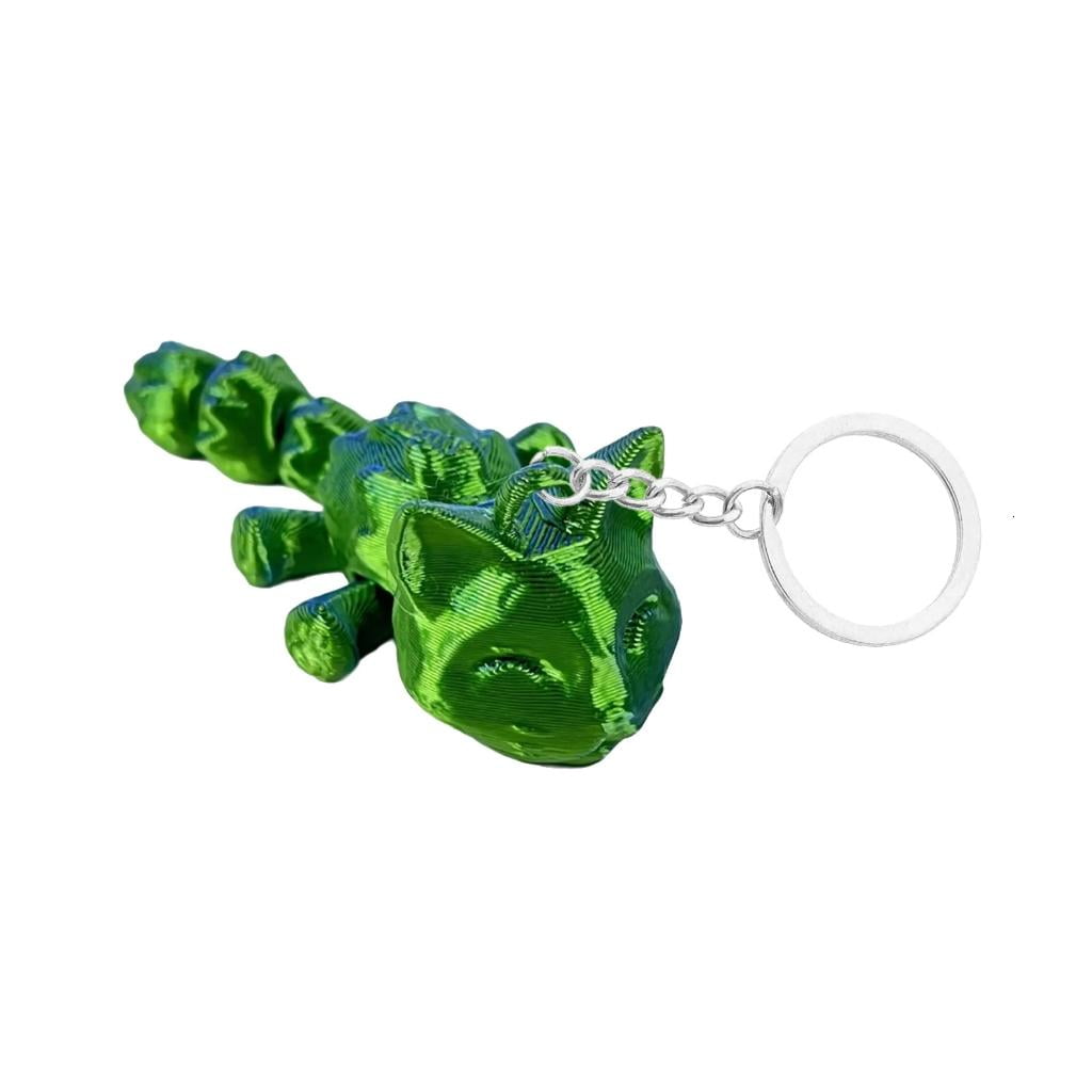 lanema Innovative 3D Printed Cat Keychain Movable Cat Keychain 3D ...