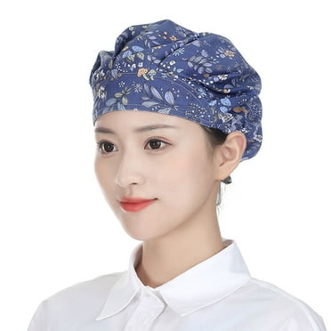 Hesroicy Breathable Unisex Chef Hat with Plaid Print and Chilli Pattern ...