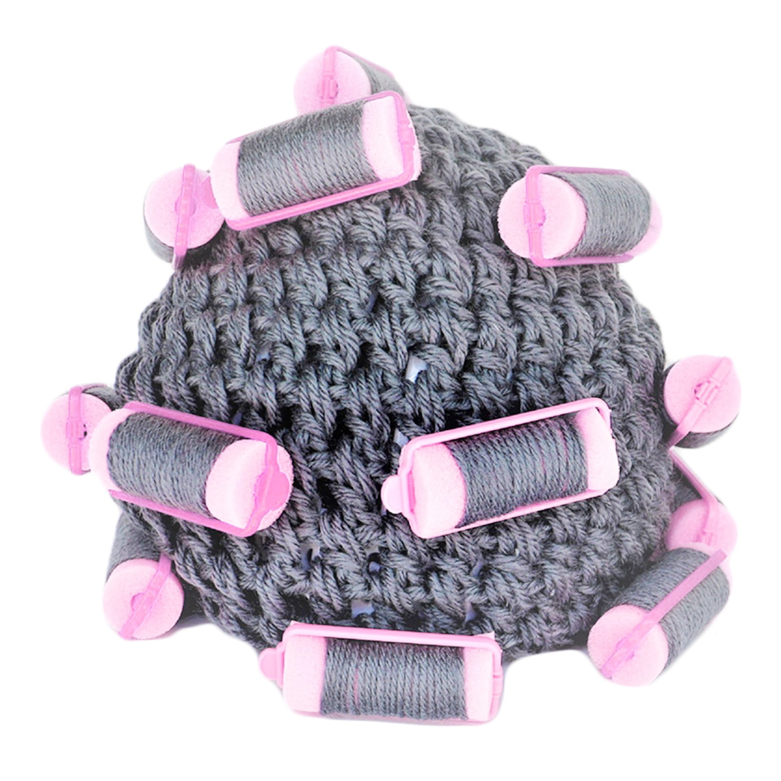lanema Knitted Hair Roller Curlers Wig Hat Funny Housewife Landlady for ...