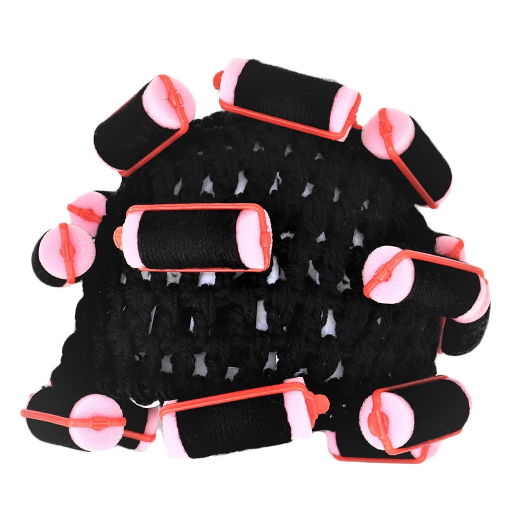 lanema Knitted Hair Roller Curlers Wig Hat Funny Housewife Landlady for ...