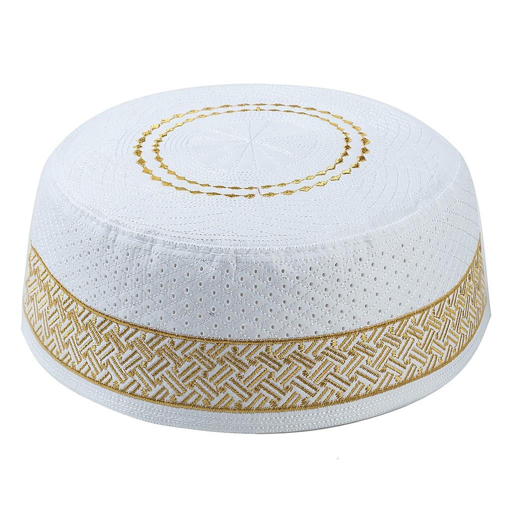 lanema Kufi Hat for Men Prayer Lightweight Embroidery Skull Turban ...