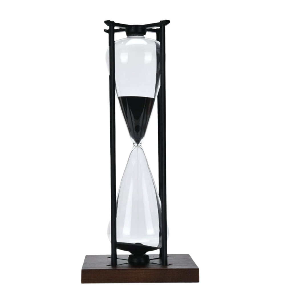 lanema Large Black/White Iron Craft Hourglass Timer 30/60 Minutes ...