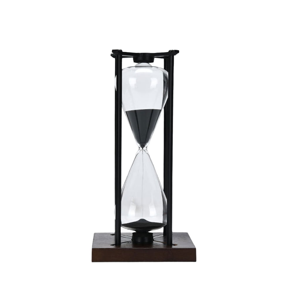 lanema Large Black/White Iron Craft Hourglass Timer 30/60 Minutes ...