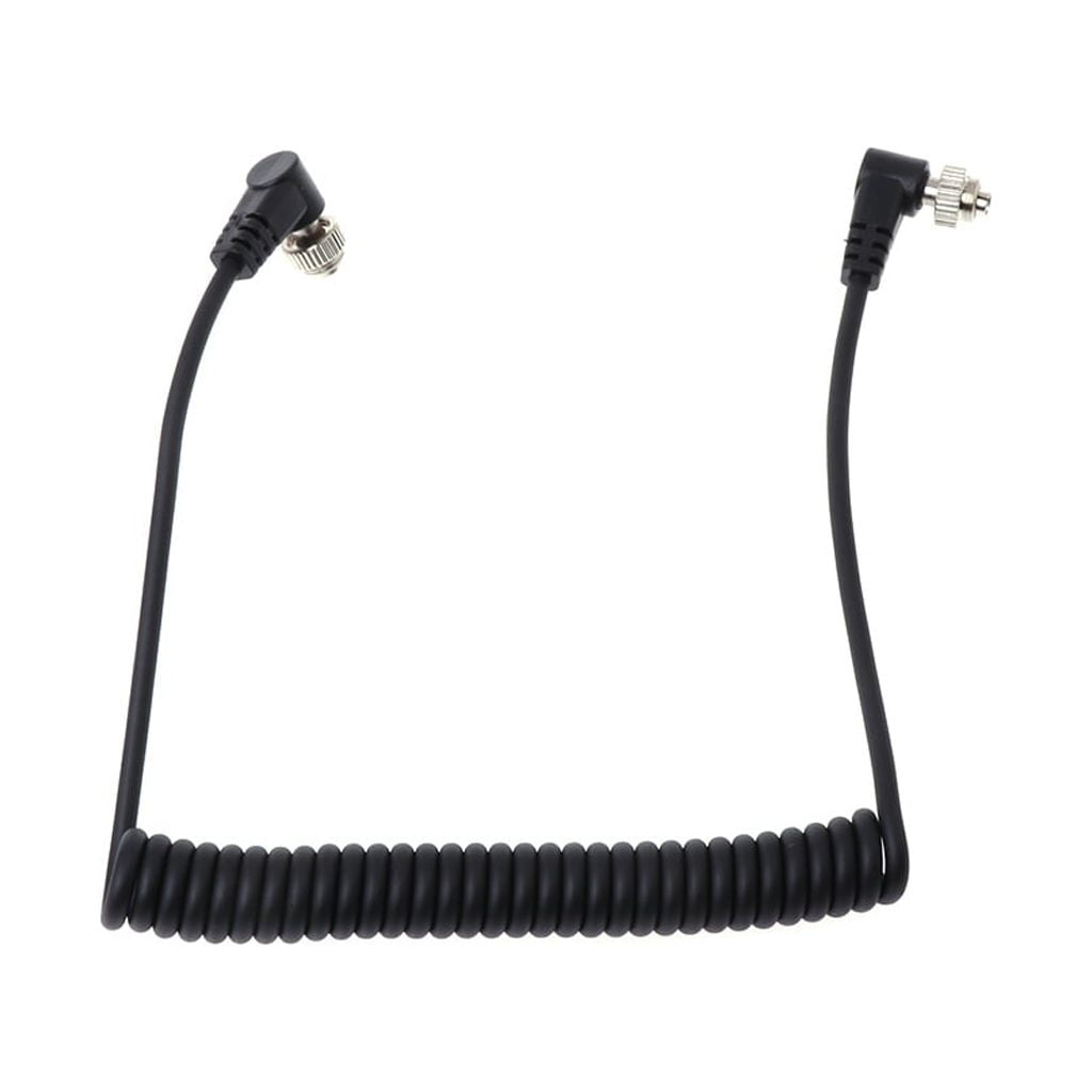 lanema M-M PC Sync Cord Male To Male Flash Spring Cable With Screw Lock ...