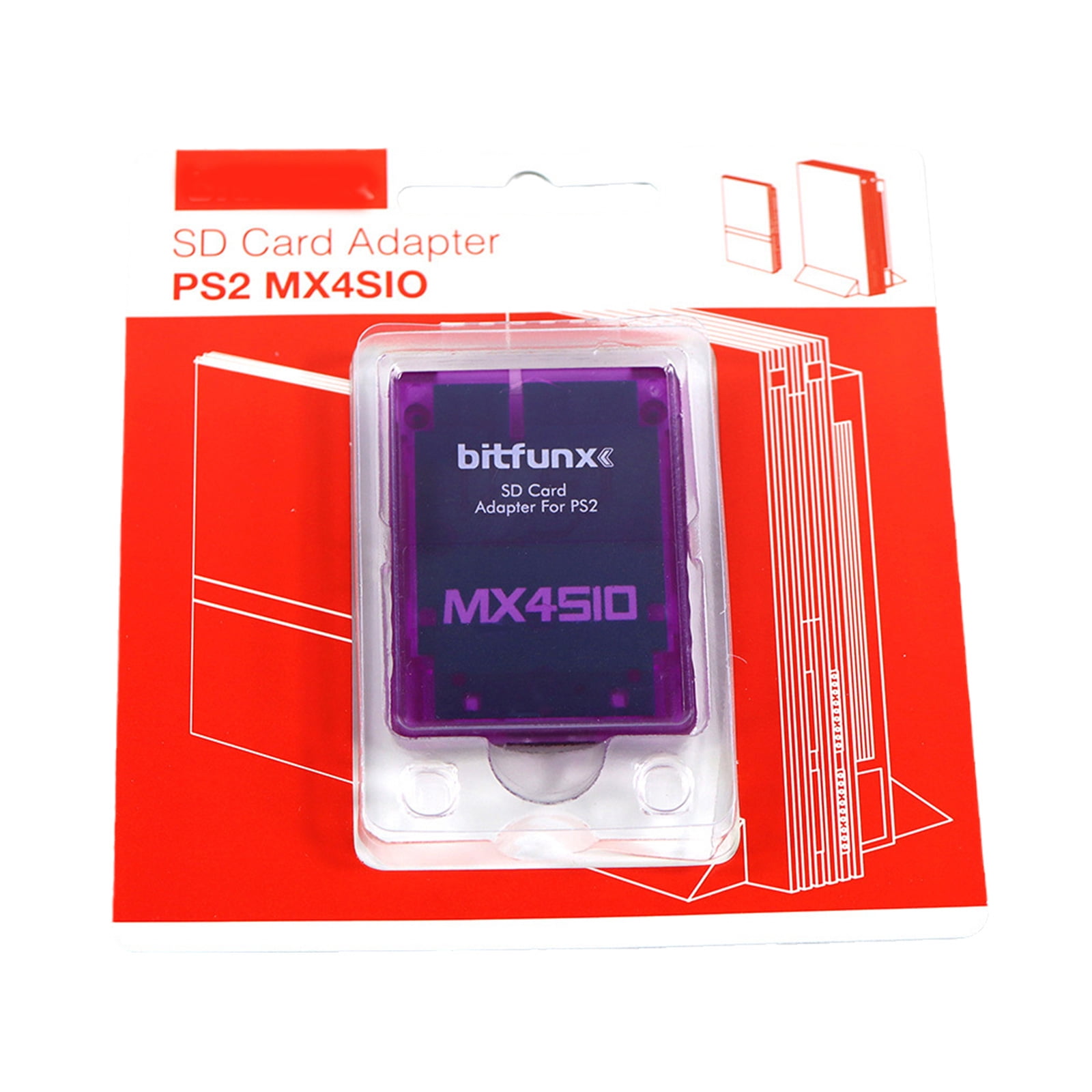 lanema MX4SIO SIO2SD SD/TF Card Reader for PS2Game Console Blue/White/Red/Purple/Orange ...