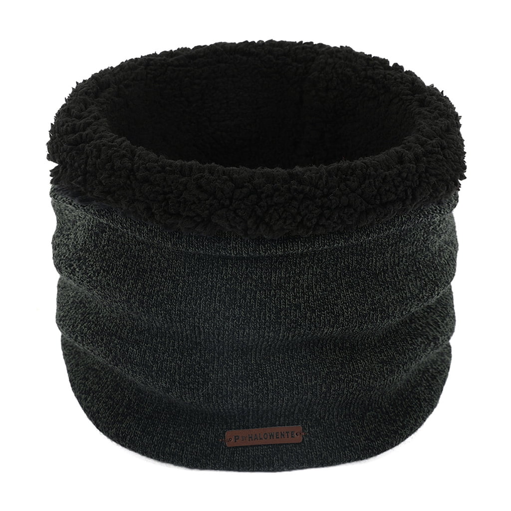lanema Men Winter Knitted Neck Warmer Gaiter Double Layer Thick Plush ...