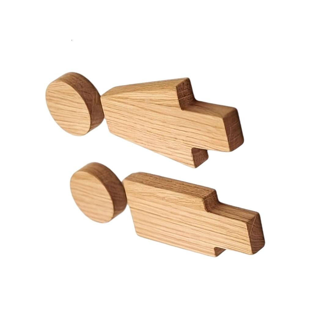 lanema Men's and Women's Restroom Signs Set Toilet Sign Wood Bathroom ...