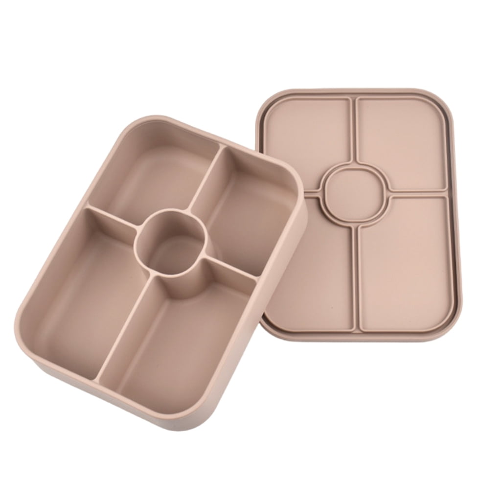 lanema Microwaveable Food Container 5 Divided Compartments Sauce Cup ...