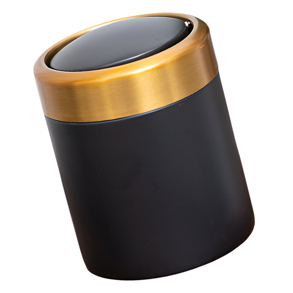 lanema Mini Stainless Steel Swing Lid Trash Bin for Desks and Counters ...