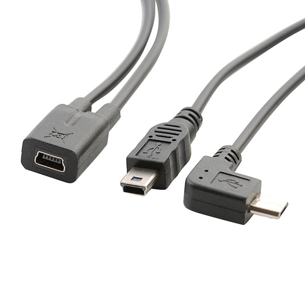 lanema Mini USB Splitter Extender Cable Y Splitter Extension Charge Cable Right Angles - Walmart.com
