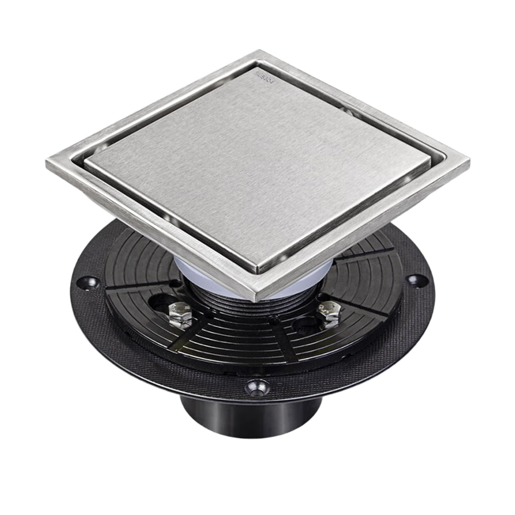 lanema Multifunction 4 Inch Bathroom Floor Drain Steel Square ...