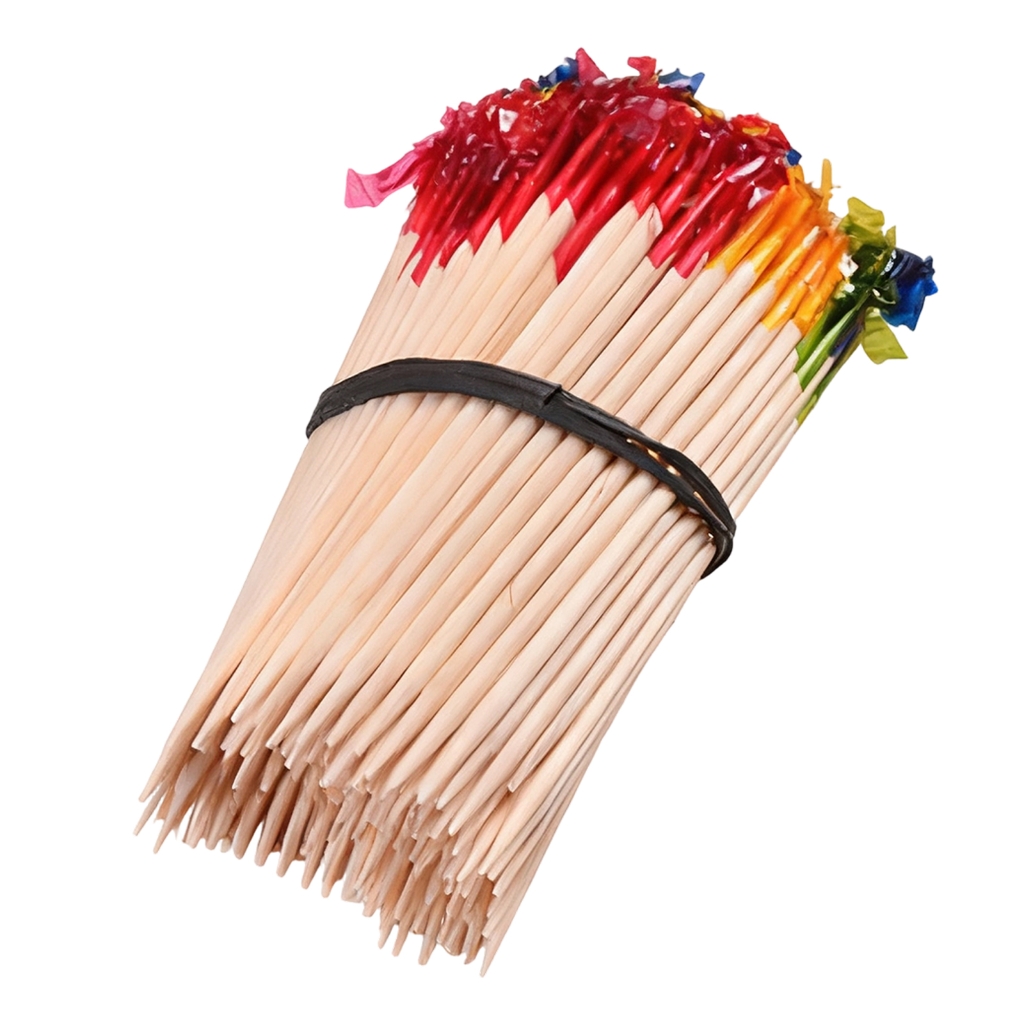 lanema Natural Wooden Party Skewers Pack of 1000Pcs Flared Tip ...