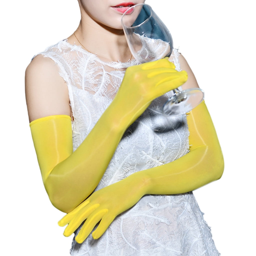 lanema Nightclub Ultra-thin Gloves Velvet Long Gloves Party Accessory ...