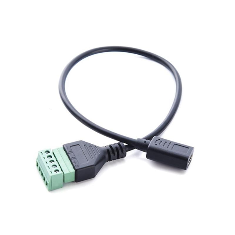 lanema No Soldering Cable Type C USB Female To 5 Pin Screw Terminal ...