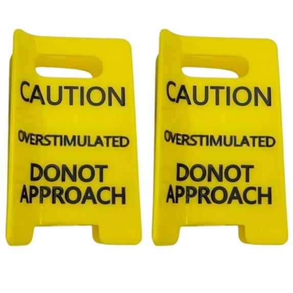 lanema Overstimulated Caution Sign Hair Claw Clip Funny Accessory for ...