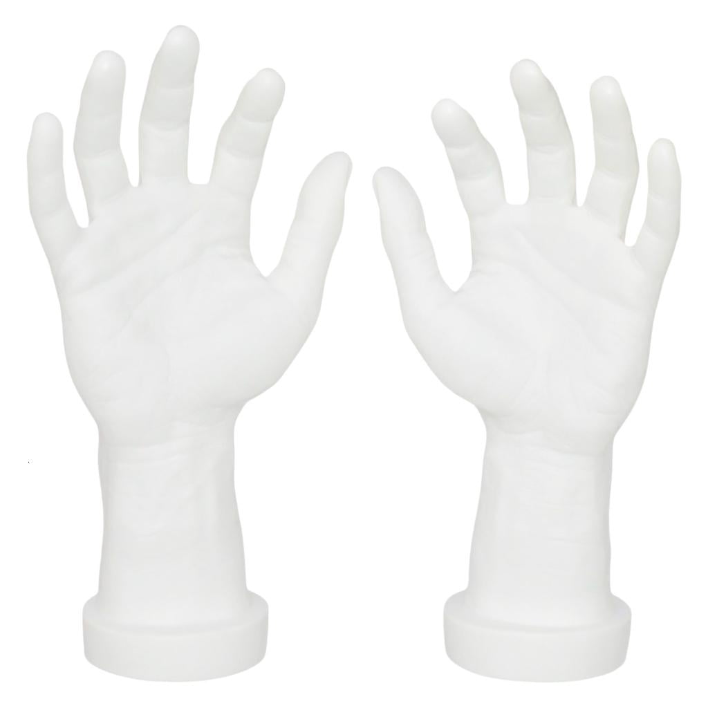 lanema Pack of 2 Male Hand Model Realistic Display Props Faux Human ...