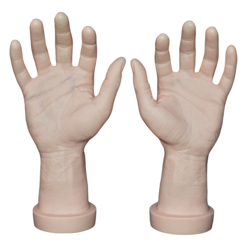 lanema Pack of 2 Male Hand Model Realistic Display Props Faux Human ...