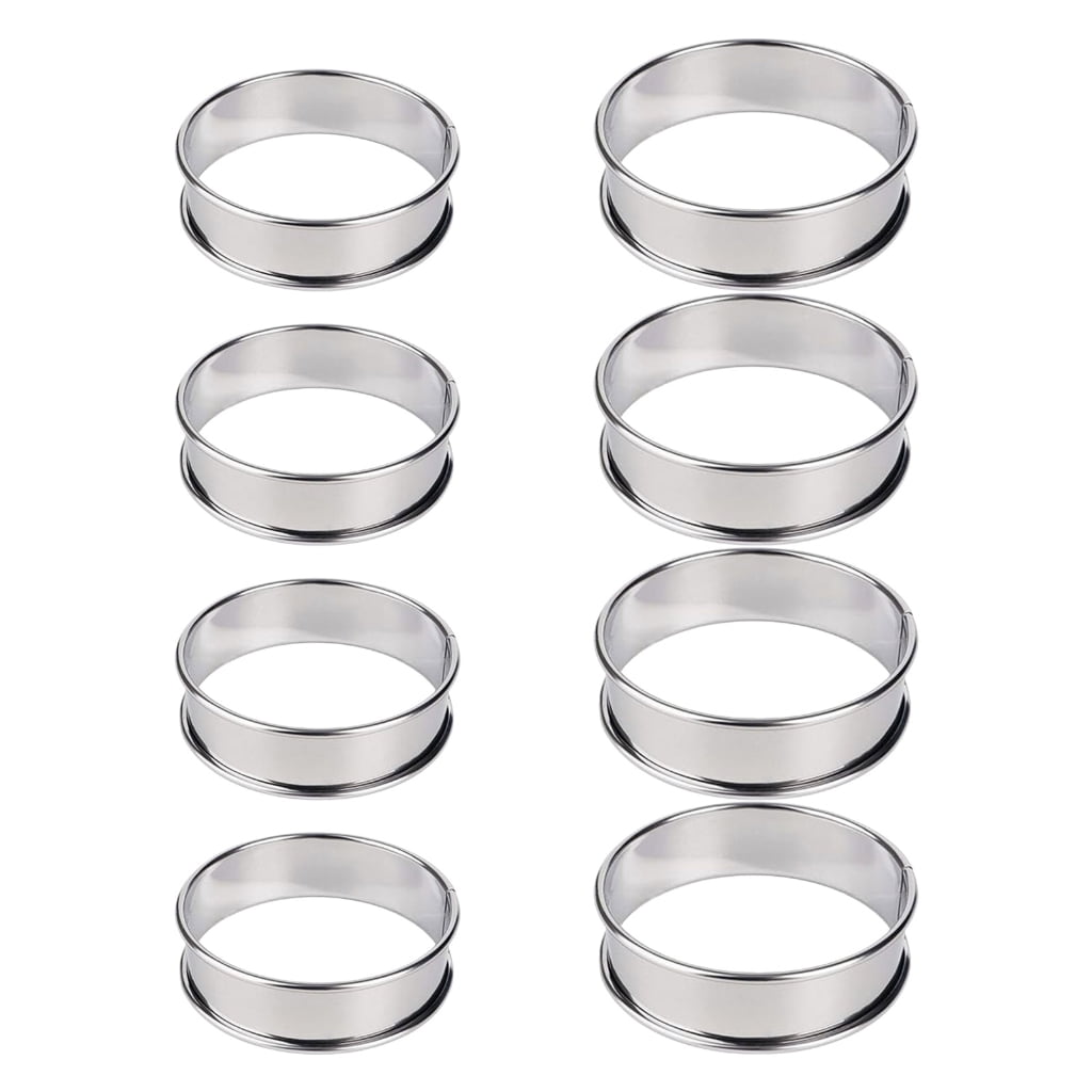 lanema Pack of 8 Round Baking Rings 304 Stainless Steel ...
