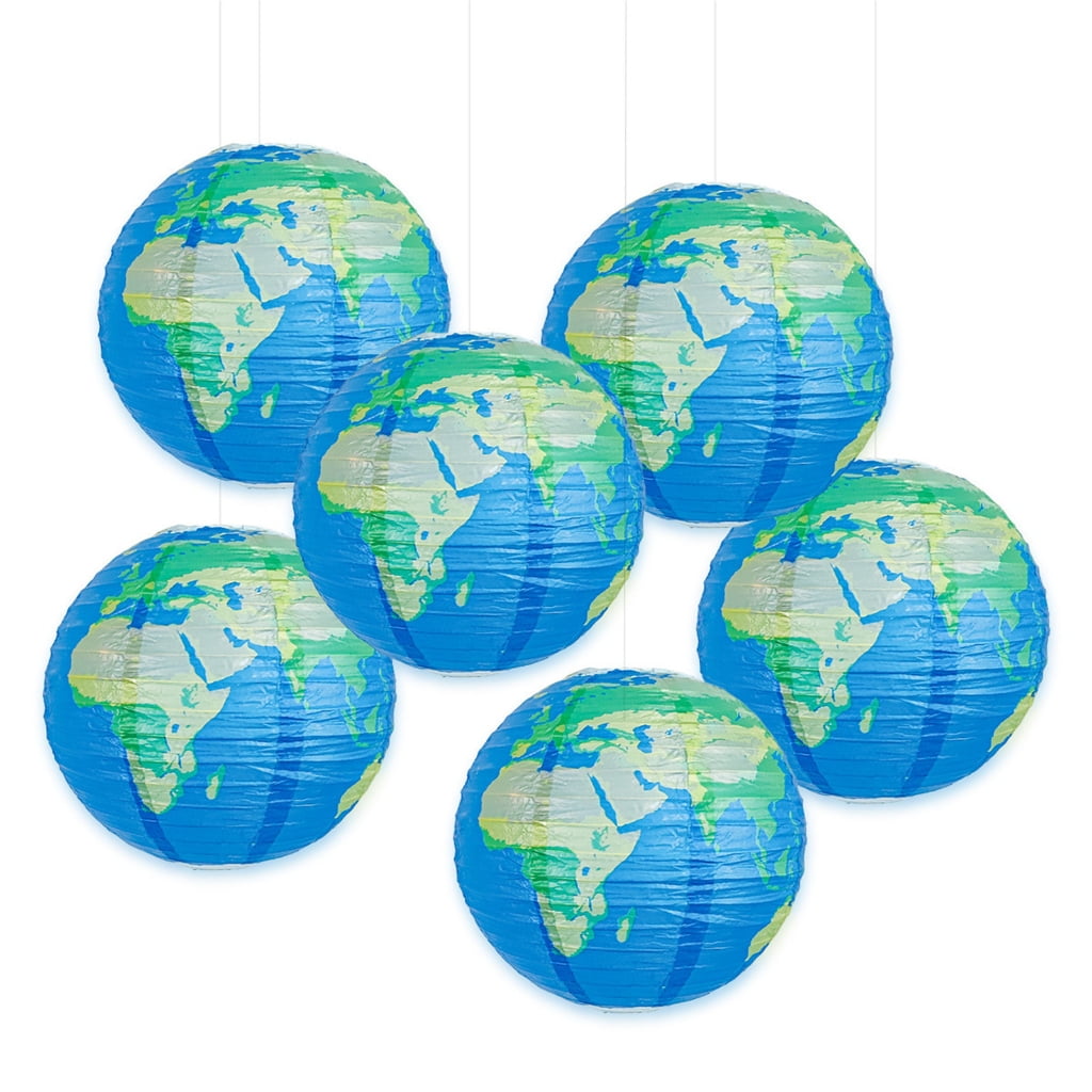 lanema Paper Lanternn 6Pcs Paper Lanternn Earth Globe for Party ...