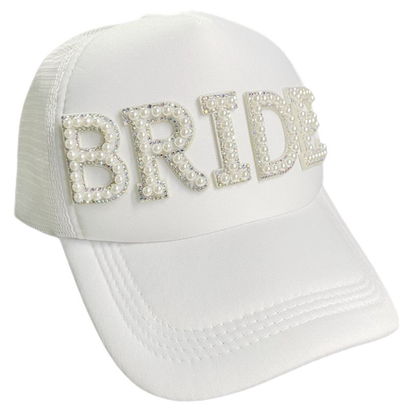 lanema Pearl Bride Cap for Bridal Shower Wedding Newlywed Groom ...