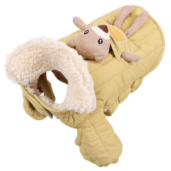 lanema Pet Jackets 2 Leg Clothes Winter Warmth Candy Color Cotton Coat ...