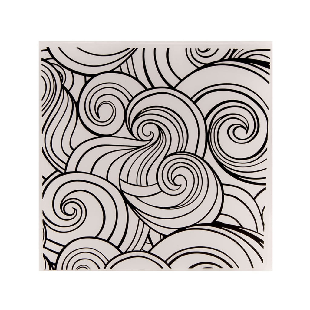 lanema Plastic Embossing Folder Swirl Template for DIY Scrapbooking ...