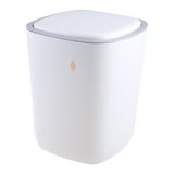 lanema Plastic Trash Can with Lid Press Waste Paper Bin Dustproof ...