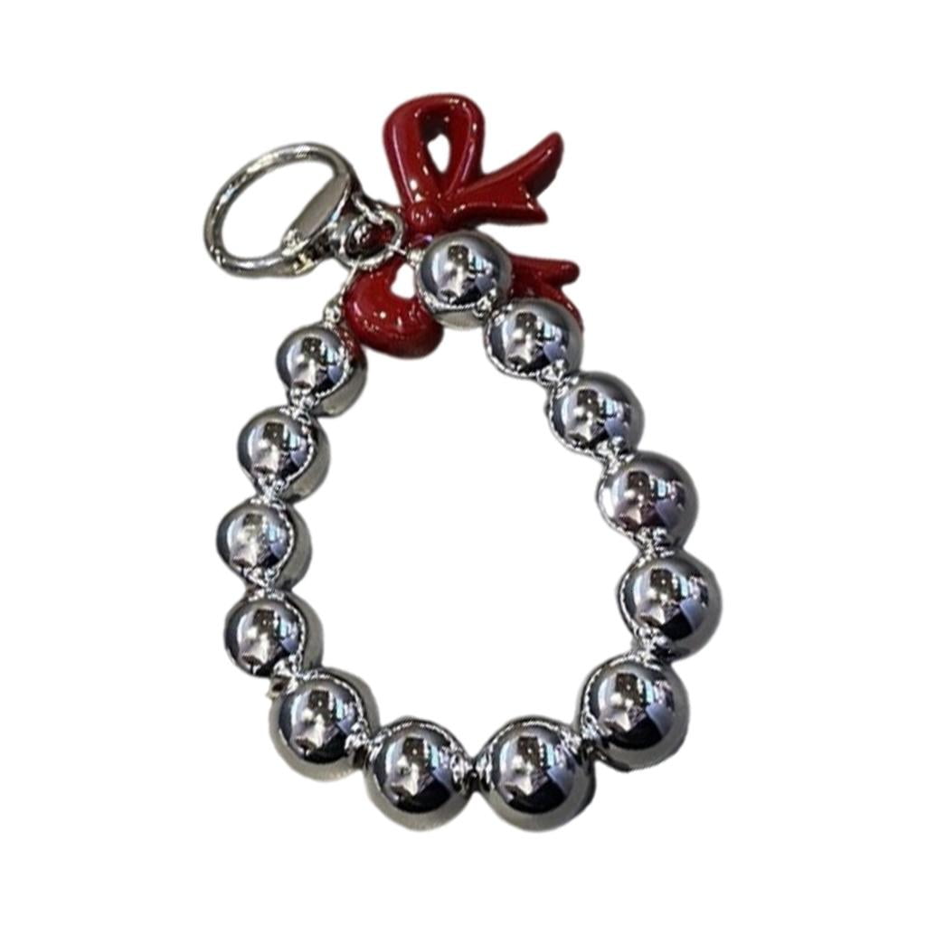 lanema Practical Bowknot Keychain Unique Heart Key Pendant Beaded ...