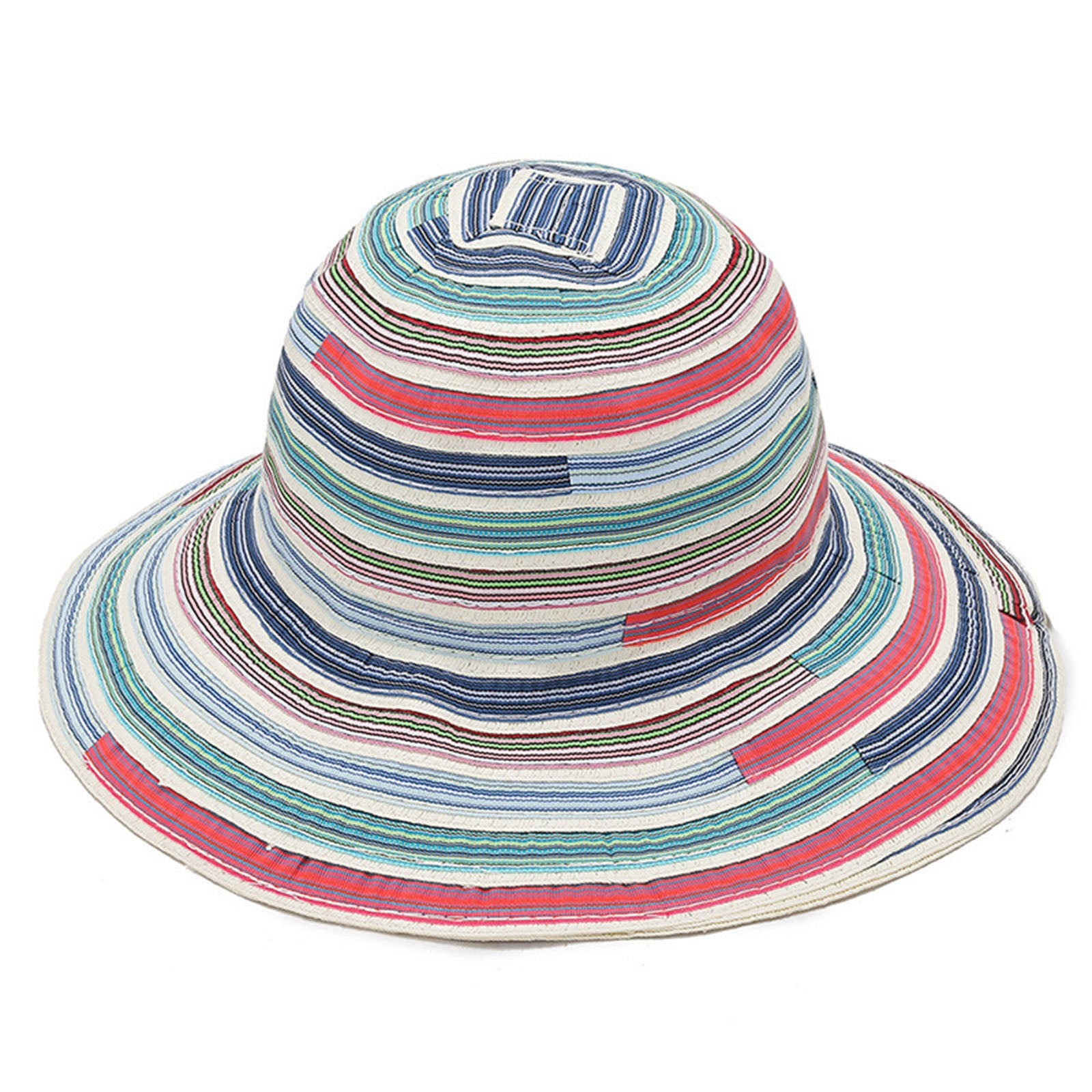lanema Rainbow Color Bucket Hat Colorful Foldable Wide Brim Hat ...
